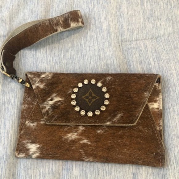 Keep It Gypsy | Bags | Keep It Gypsy Upcycled Cowprint Wristlet | Poshmark